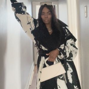 maison blanche | Jackets & Coats | Maison Blanche Blak White Long ...